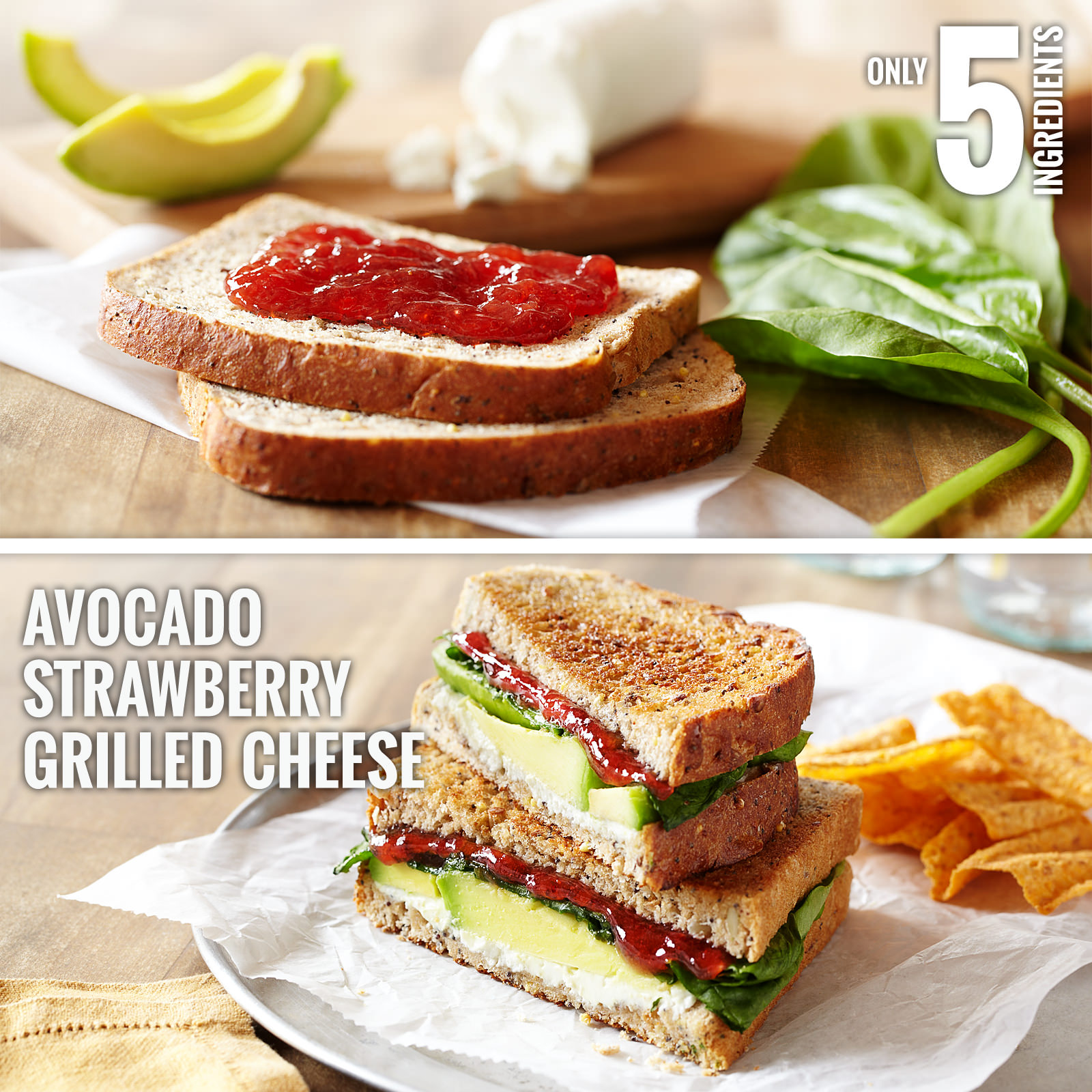 Avocado Strawberry Grilled Cheese - Smucker's®